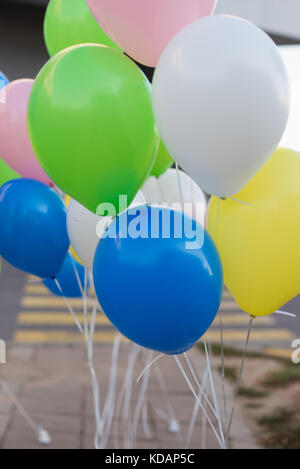 Bunches of Multi-colored balloons Stock Photo - Alamy