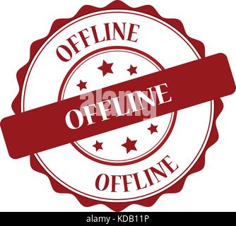 offline stamp. offline round vintage grunge sign. offline Stock Vector ...