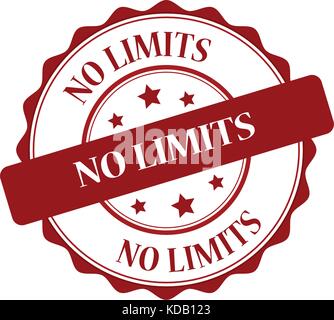 no limits sign. no limits round vintage retro label. no limits Stock ...