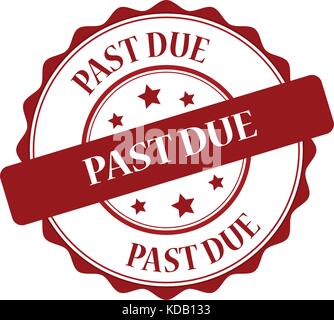 past due stamp. past due round grunge sign. label Stock Vector Image ...