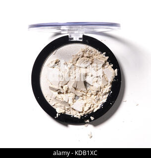 Make up crushed powder on white background Stock Photo - Alamy