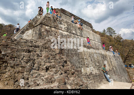 March 30, 2014 Tepoztlan, Mexico: El Tepozteco is an archaeological ...