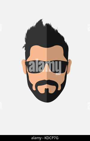 Bearded man with sunglasses Stock Photo - Alamy