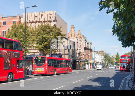 Hackney, London, England, UK - Entrance of Hackney Central London ...