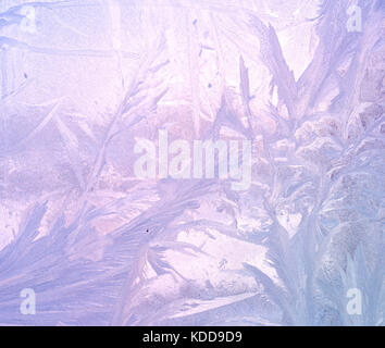 Blue And Pink Frosty Glass Ice Background, Natural Beautiful Frost Ice ...