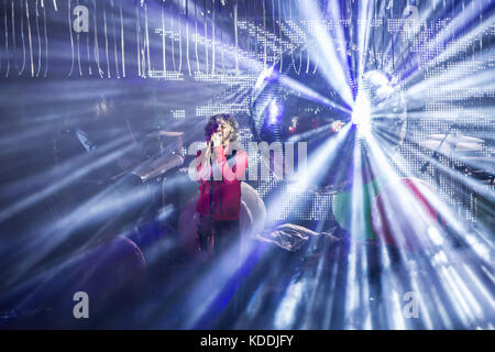 Singer Wayne Coyne of The Flaming Lips band performs during the music ...