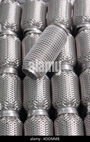 Flexible tubular exhaust pipe. Car Exhaust Compensator Stock Photo - Alamy
