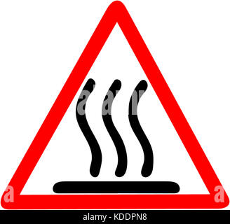 Warning sign with hot surface symbol Stock Photo - Alamy