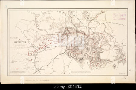 Map illustrating the siege of Atlanta, Ga. by the U.S. forces under ...