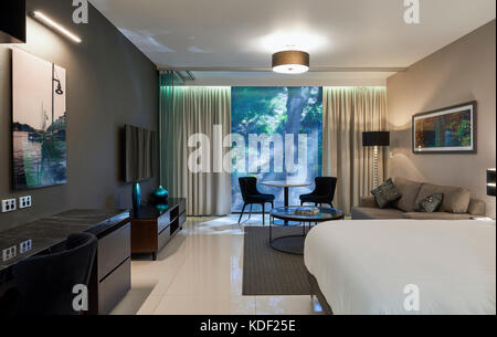 Typical suite featuring coloured LED curtain lighting. Good Life Suites ...