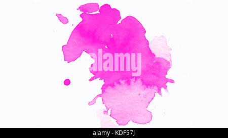 Abstract purple stains on white background. Violet and gold watercolor ...