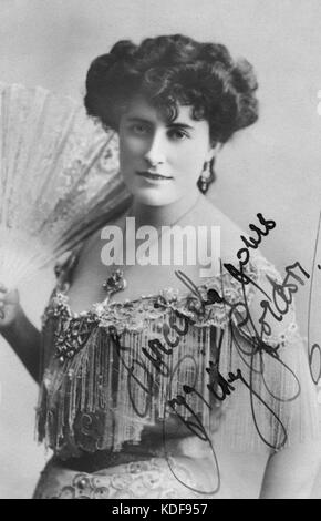 Portrait of actress Kitty Gordon - Vintage Cigarette Card Stock Photo ...