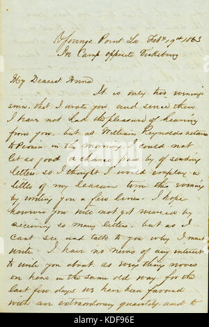 This letter, dated February 8, 1863, from James E. Love in Nashville ...