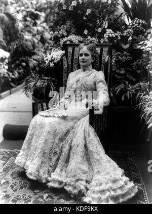 A portrait of Ida Saxton McKinley, wife of William McKinley, the 25th ...