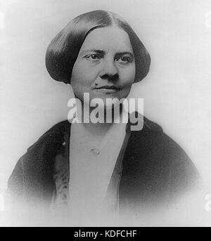 Lucy Stone. Portrait of the American abolitionist and suffragist, Lucy ...