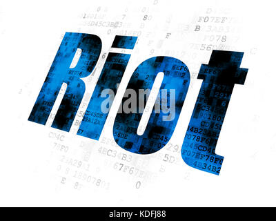 Political concept: Riot on Digital Data Paper background Stock Photo ...