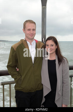 Sam Quilliam and his girlfriend Sandra Souto talk to the media at ...