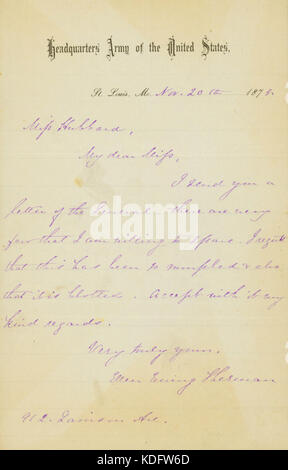 Letter signed Ellen Ewing Sherman, 912 Garrison Ave., St. Louis, to ...