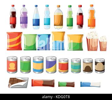 Vending machine with snacks and soda isolated on white background ...