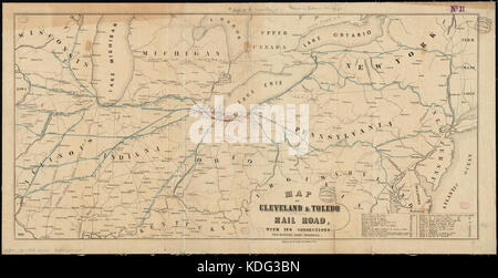 Map of Cleveland & Toledo Rail Road, with its connections , Cleveland ...