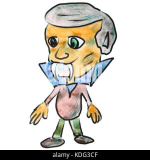 watercolor vampire brown cartoon drawing isolated white background ...