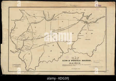 Map of the Alton & Springfield railroad, in Illinois : showing its ...