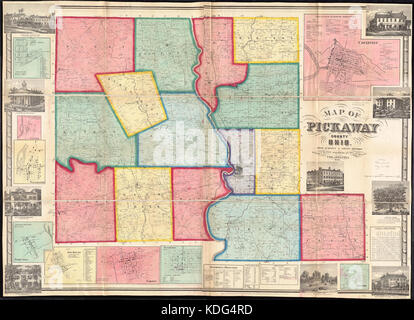 Map of Pickaway County, Ohio Stock Photo - Alamy