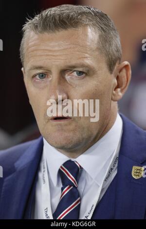 England U21 manager Aidy Boothroyd during the International Friendly at ...