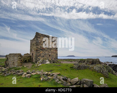 The Castles and Carrickabraghy Castle on Dough Island County Donegal ...