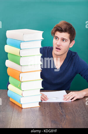 shocked Young man College Student Studying Looking-At Computer Screen ...