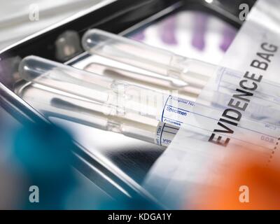 Police evidence, DNA forensic swab Stock Photo - Alamy
