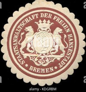 The Siegelmarke (seal) of the Public Prosecutor's Office of the Free ...