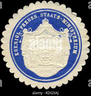 A seal from the Royal Prussian Government in Aurich, symbolizing ...