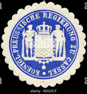 A seal from the Royal Prussian Government in Aurich, symbolizing ...