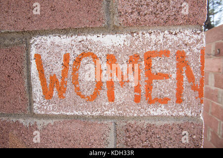 Camp Bathroom signs Stock Photo - Alamy