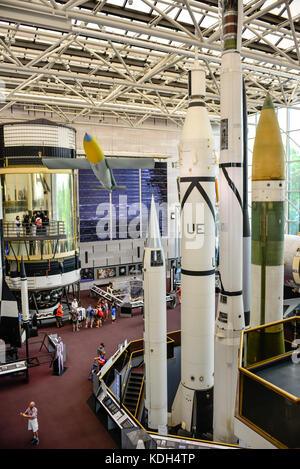 Exhibit of interior of space capsule,National Aeronautics Space ...