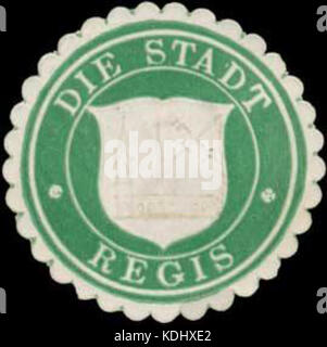 A seal representing the city of Regis, with the official mark ...