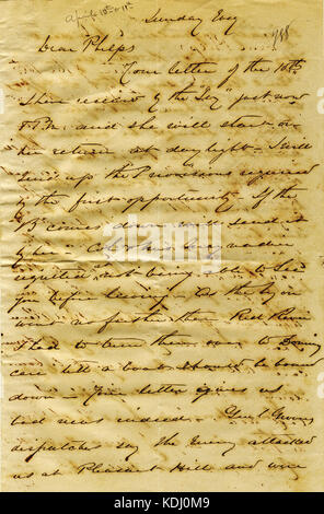 Seth Ledyard Phelps' letter from March 14, 1863, aboard the U.S.S ...