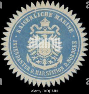A seal stamp (Siegelmarke) from the Marine Kommando of the German ship ...