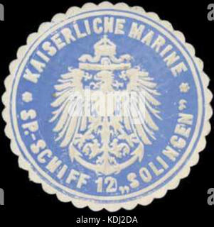 Siegelmarke K. Marine Sp. Schiff 12 Solingen W0364002 Stock Photo - Alamy