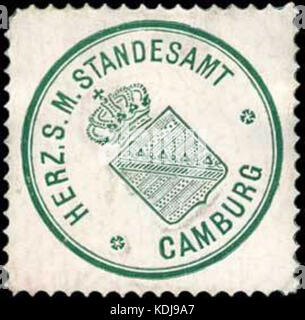 The seal represents the official stamp of the Herzoglich Saxon ...