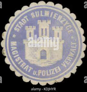 A stamp used by the Magistrate Police Administration of Schweinitz in ...