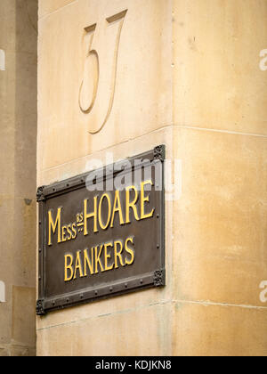 C. Hoare & Co - Signs outside Hoare Private Bank in Fleet Street ...