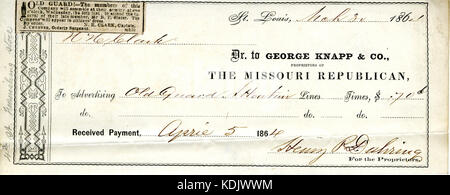 This historical document is a receipt from George Rogers Clark for a ...
