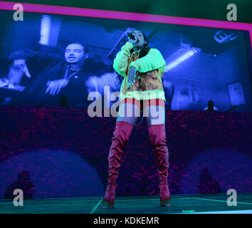 BIA performs on stage during the Day N Vegas Music Festival at the Las ...