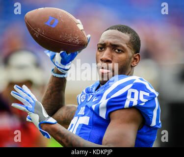 Duke wide receiver Damond Philyaw-Johnson (85) before the NCAA college ...