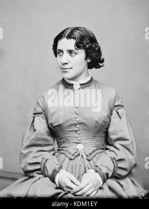 Anna Elizabeth Dickinson. Portrait of the American lecturer ...