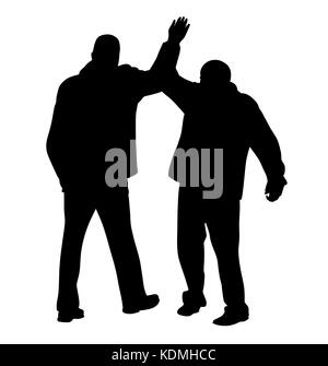 "High-Five Gesture Between Two People Icon Illustration: Teamwork and ...