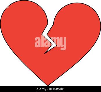 Heart broken symbol Stock Vector Image & Art - Alamy