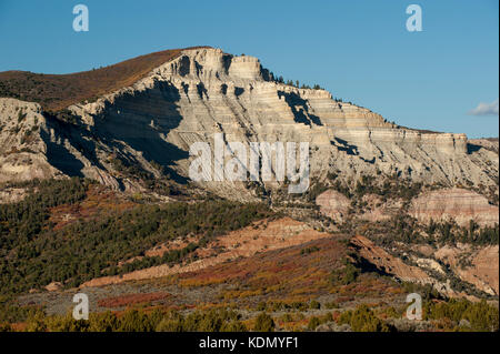 The Roan Cliffs of the Piceance Basin. The whitish rock on top is the ...